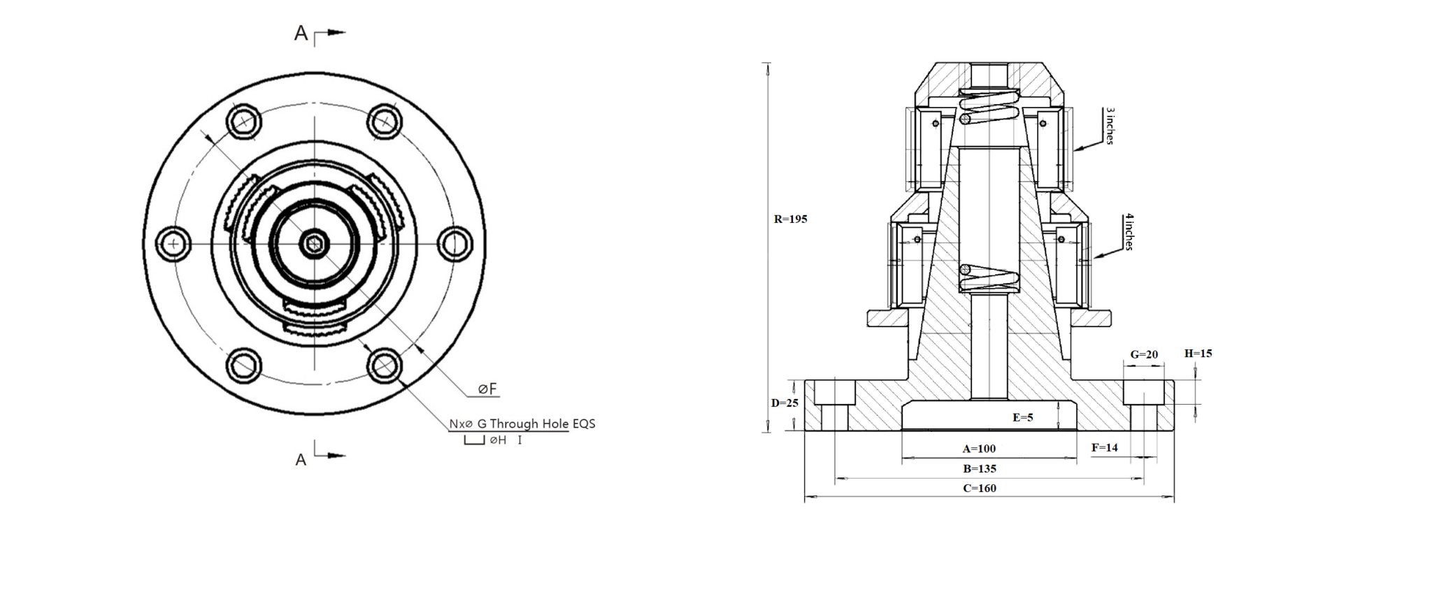Rotary Paper Core Chucks, 3”/4”, 3″, 4″ Mill Roll Stand Mechanical ...